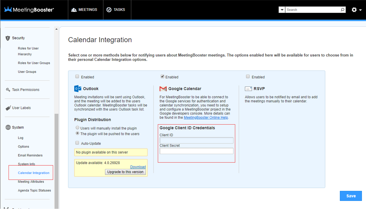 Setting up a Google Client ID for MeetingBooster - MatchWare FAQ